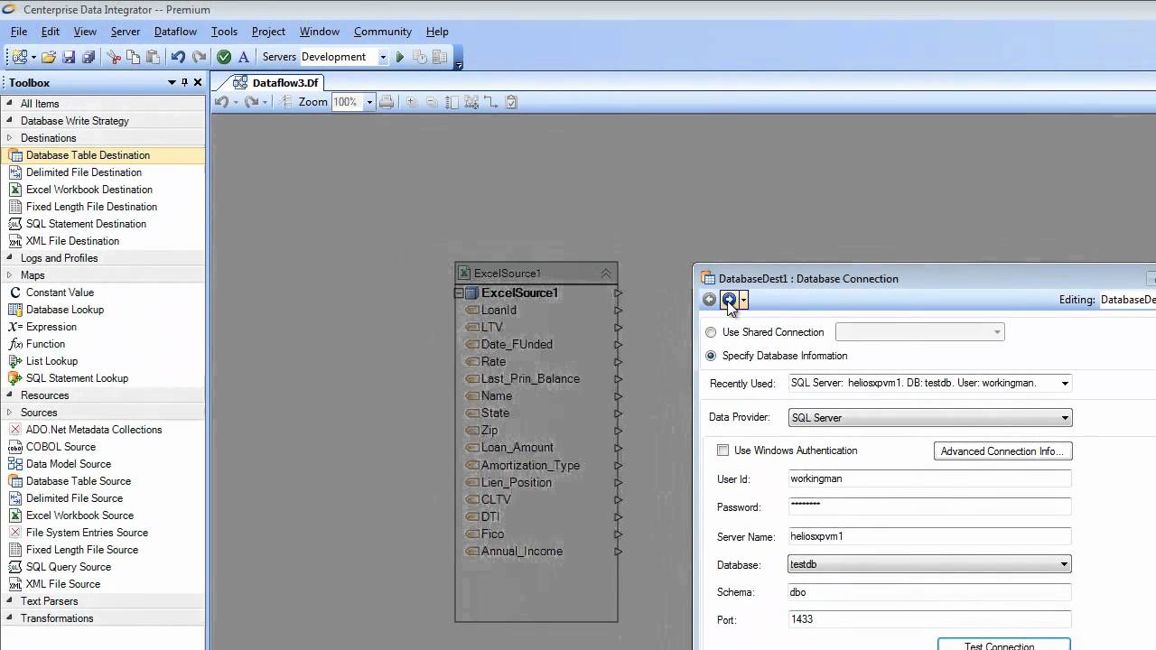Getting Started with Dataflow in Centerprise Part 1 - Creating a Simple Dataflow