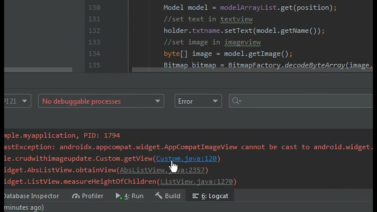 Android Studio | cannot be cast to android.widget.ImageButton