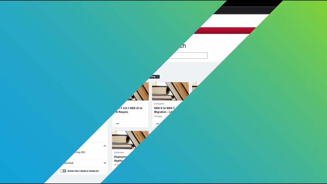 VMware Learning - Search for on Demand courses