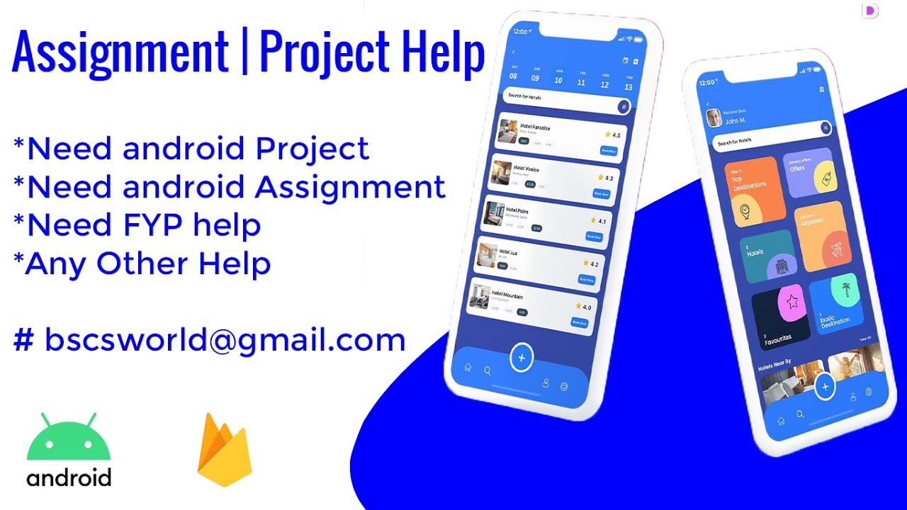 Android APP Assignment Help, Android APP Homework Help | Android FYP Help || Android Studio Help