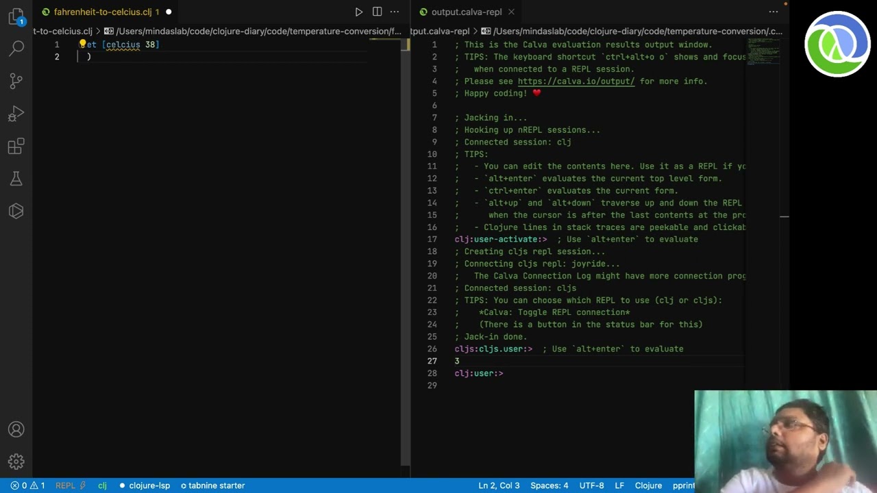Clojure REPL in VSCodium