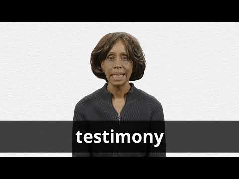 How to pronounce TESTIMONY in American English