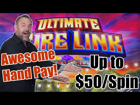 Ultimate Fire Link - $50 Max Bet Bonus Round! Jackpot Hand Pay! Potawatomi!