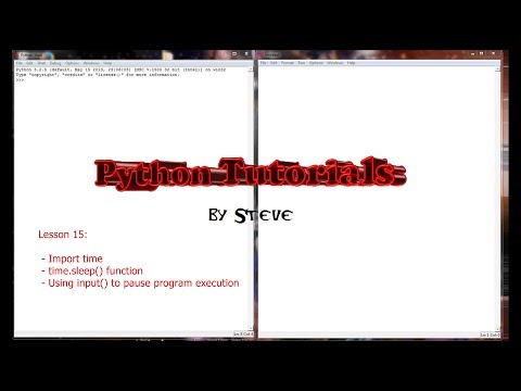 Python Tutorial v3.2.5 Lesson 15 - The Time Module and time.sleep()