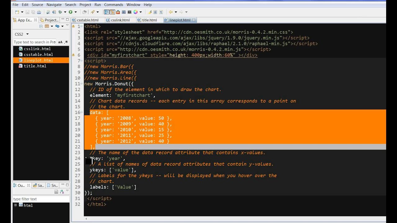 morris.js - Plot nice charts using jQuery