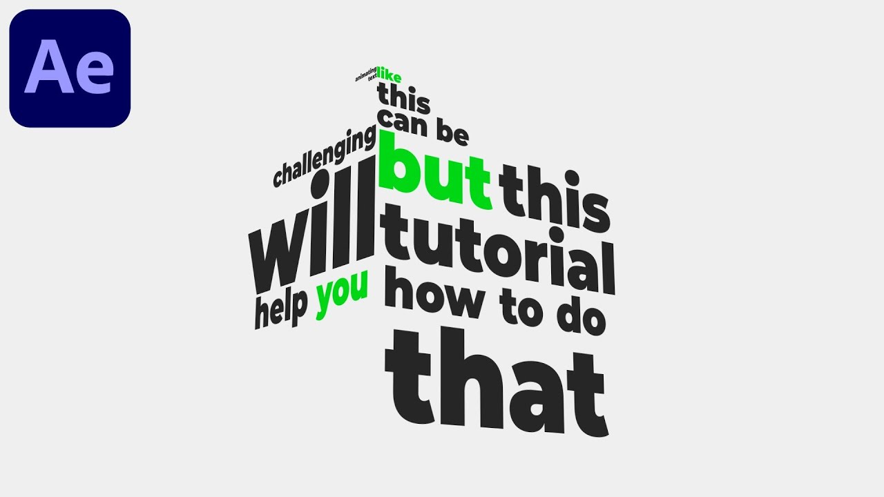 Typography Motion Graphics Animation in After Effects - After Effects Tutorial | Kinetic Typography