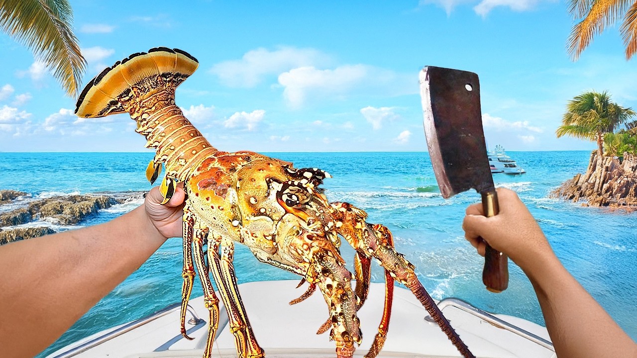 Giant Lobster Catch And Cook!