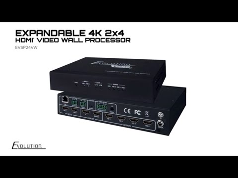 Evolution Expandable 4K 2×4 HDMI Video Wall Processor
