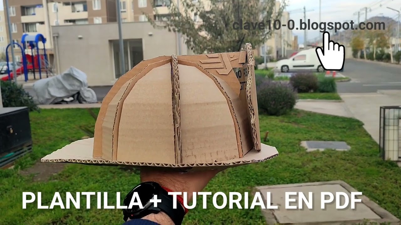 CASCO DE BOMBEROS DE CARTÓN - PLANTILLA + TUTORIAL EN PDF