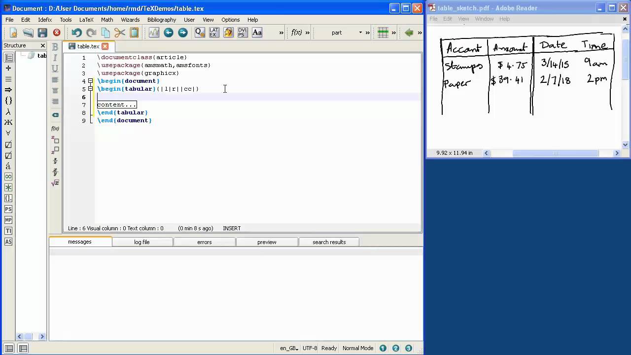 LaTeX Tables 01: A Basic Table.mp4