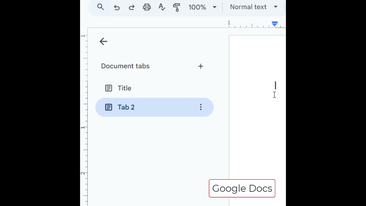 Google Docs Document Tabs