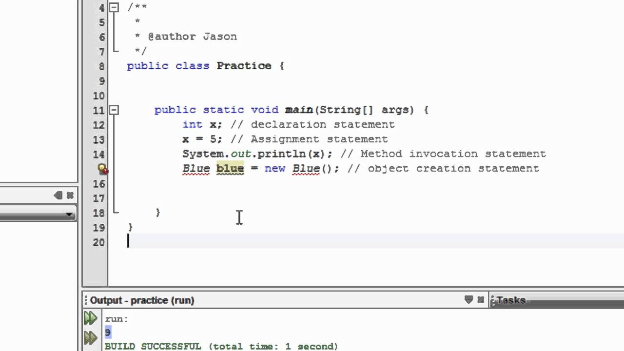 Java Tutorial 6: Statements, expressions, blocks