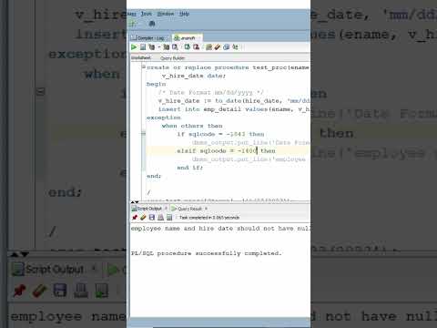 PL/SQL Non-Predefined Exception | Tamil | iCoding