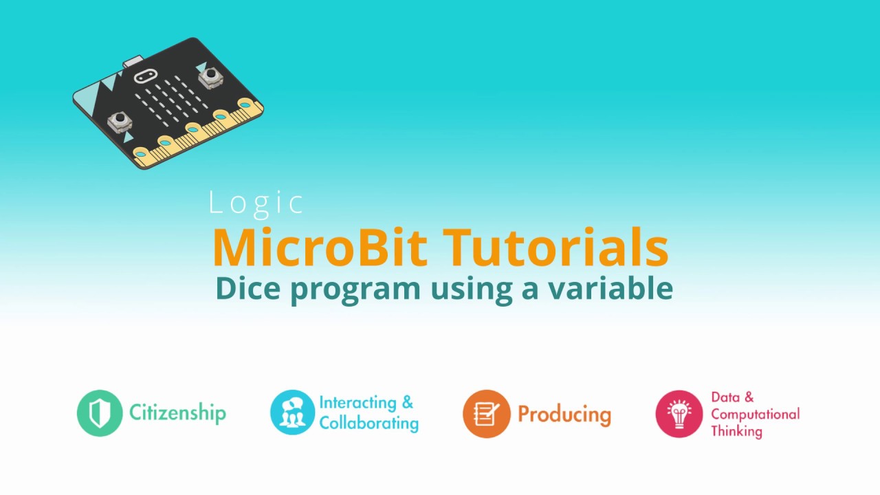 Using a MicroBit to create a dice program with a variable