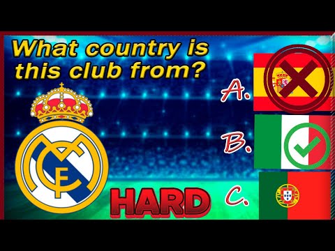 GUESS THE FOOTBALL TEAM'S COUNTRY | QUIZ FOOTBALL 2022 | LVL: HARD
