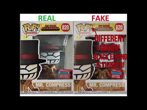 Funko Pop Legit Guide "Real Vs Fake": MR. COMPRESS #820 NYCC 2020 – MY HERO ACADEMIA