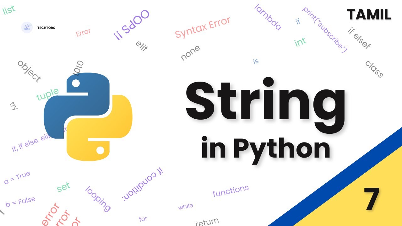 String in python - Tamil | @Techtors