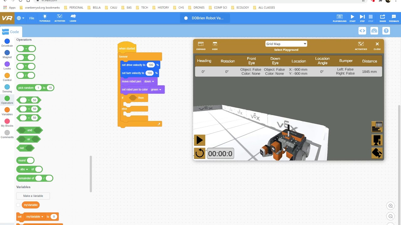 VEX VR  Loops  Robot Vacuum