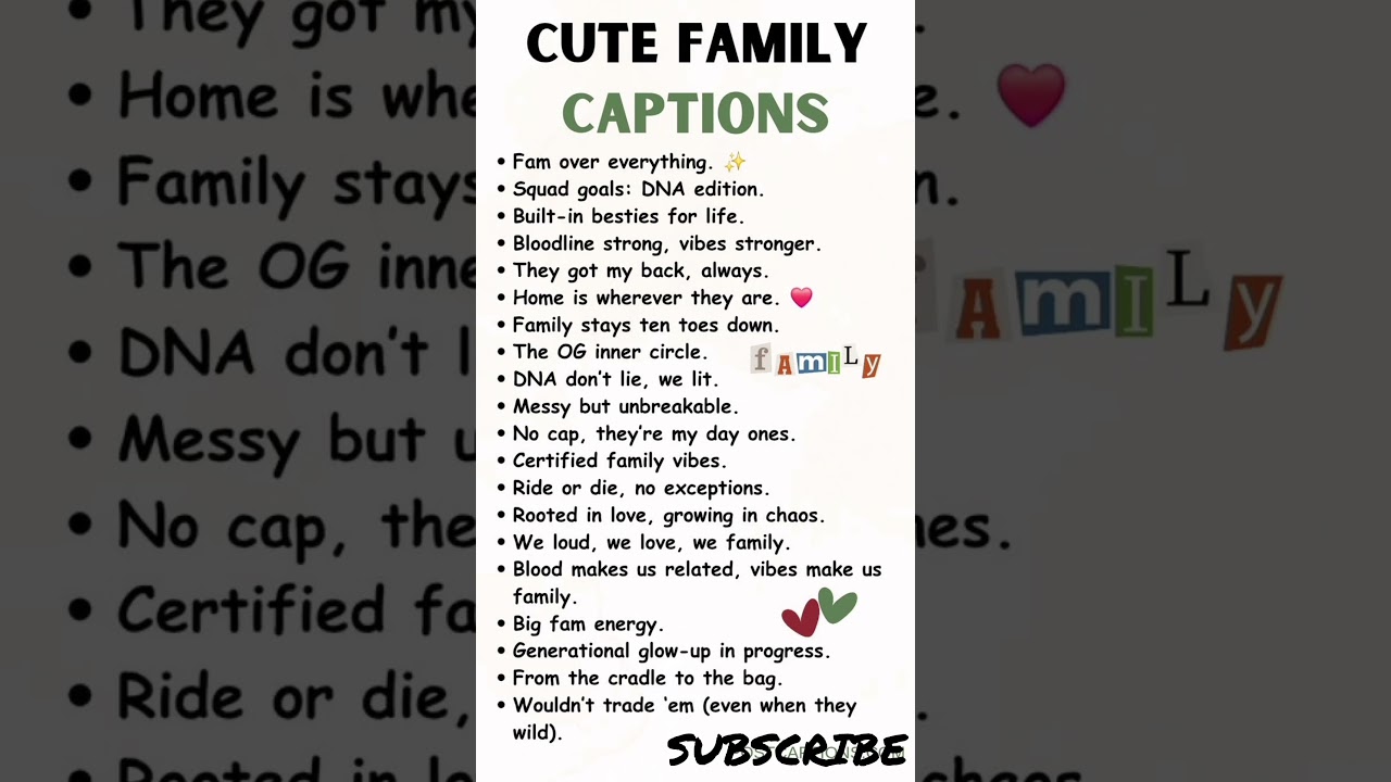 family captions 🤍🫠#reels #yt #ytshorts #instacaptions #instagram #caption #family #emojicombo