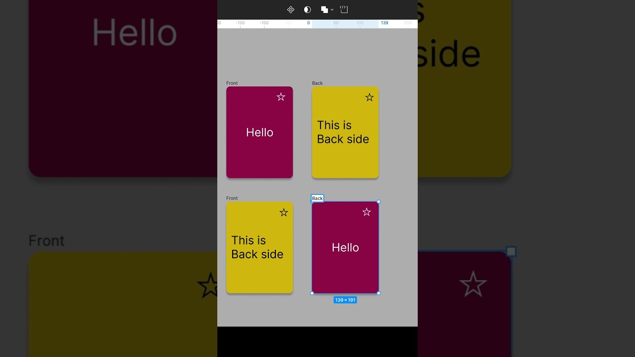 How to flip card in figma speed ui design #figma#shortsfeed