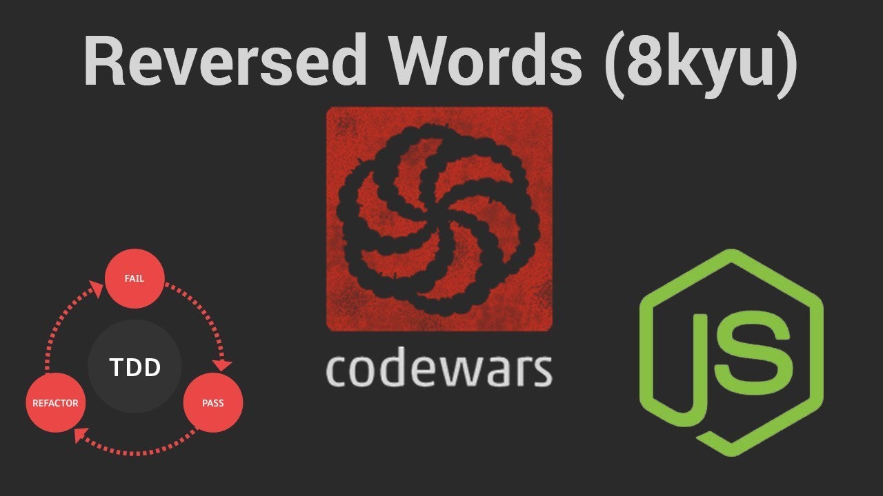 Codewars: Reversed Words (8 kyu) TDD in JavaScript