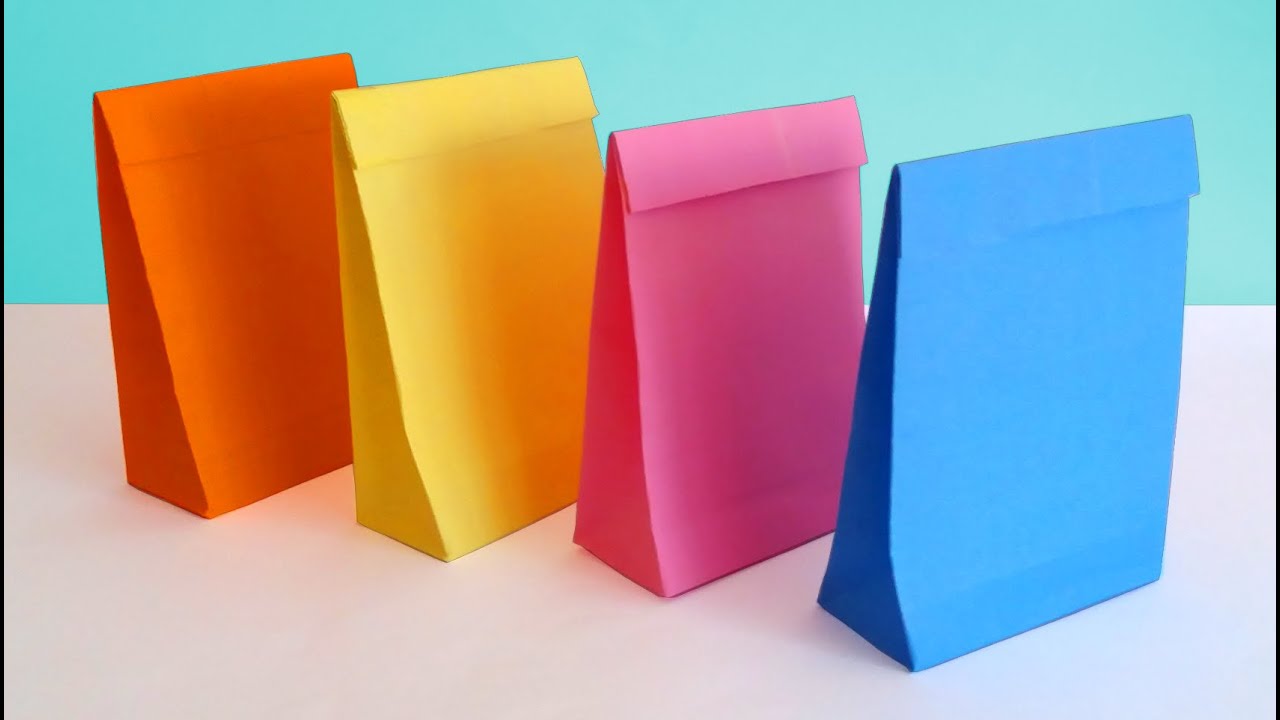 Como hacer BOLSAS de PAPEL para regalo. SUPER FACIL