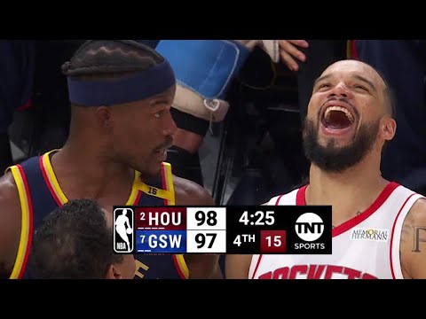 Final 4:25 WILD GAME 4 ENDING Rockets vs Warriors | April 28, 2025