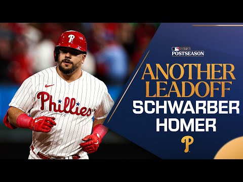 Kyle Schwarber hits a FIRST-PITCH LEADOFF NLCS homer!