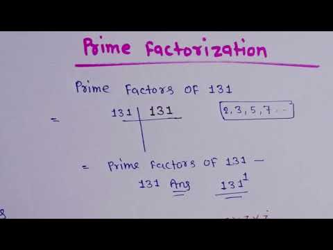 Give the prime factorisation of 131 ll prime factor class 10 ll easy trick
