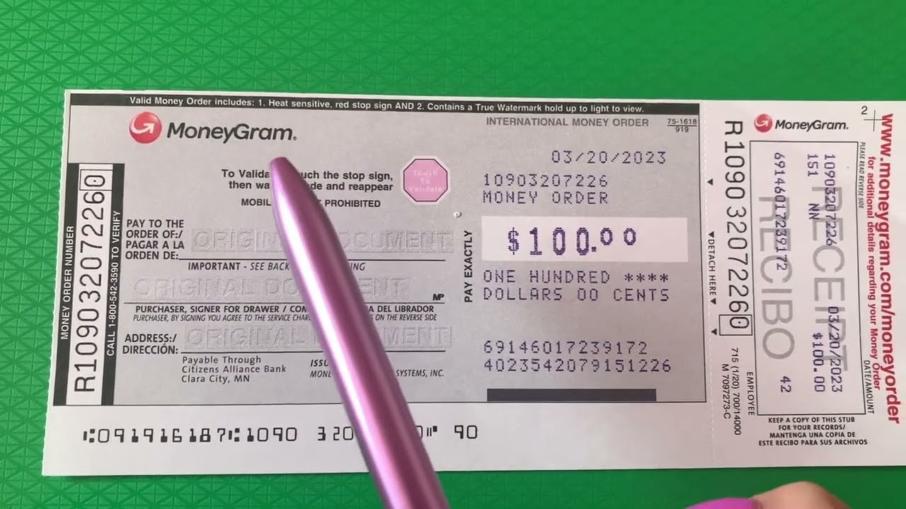 HOW TO FILL OUT a MONEYGRAM ORDER from WALMART // MONEY ORDER
