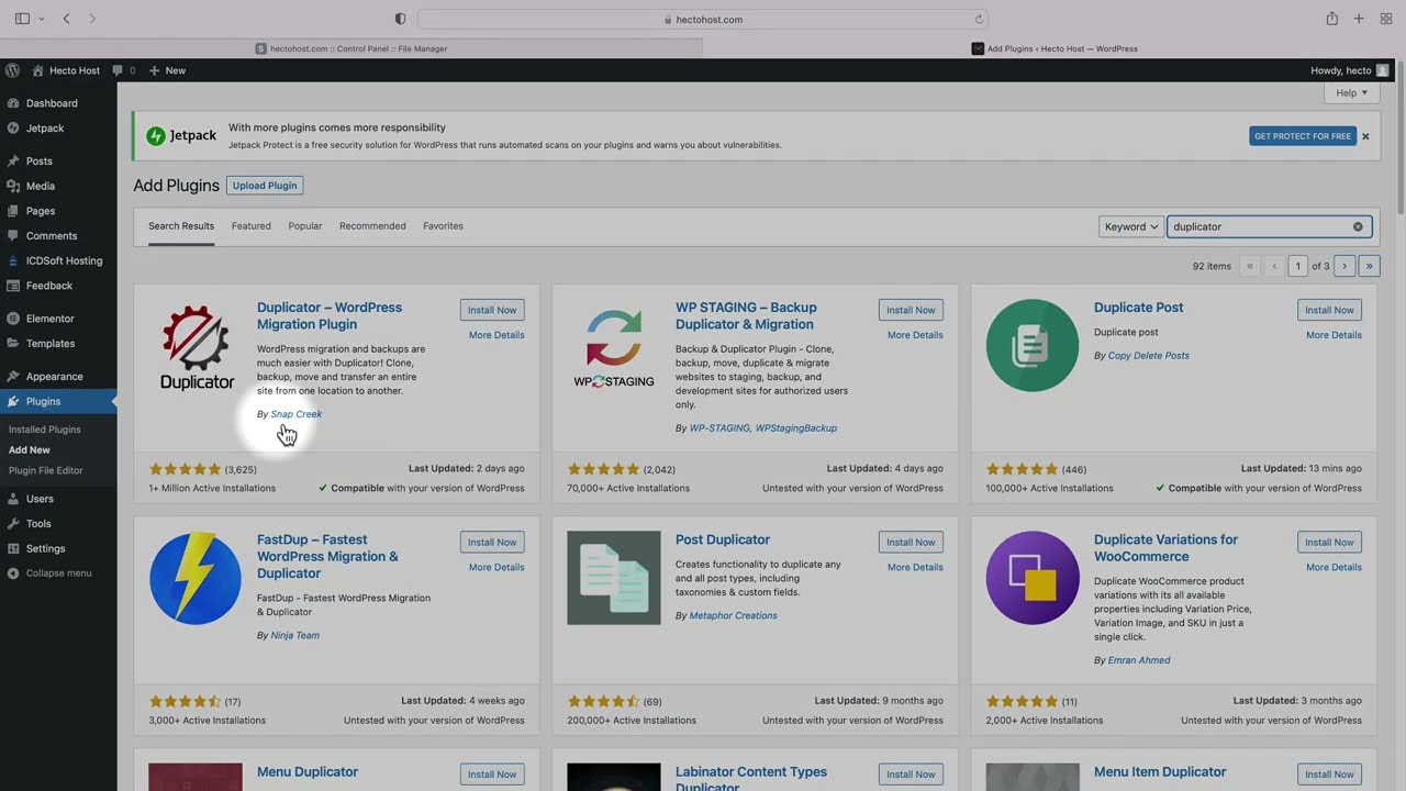 How To Copy WordPress With A Plugin (Duplicator)