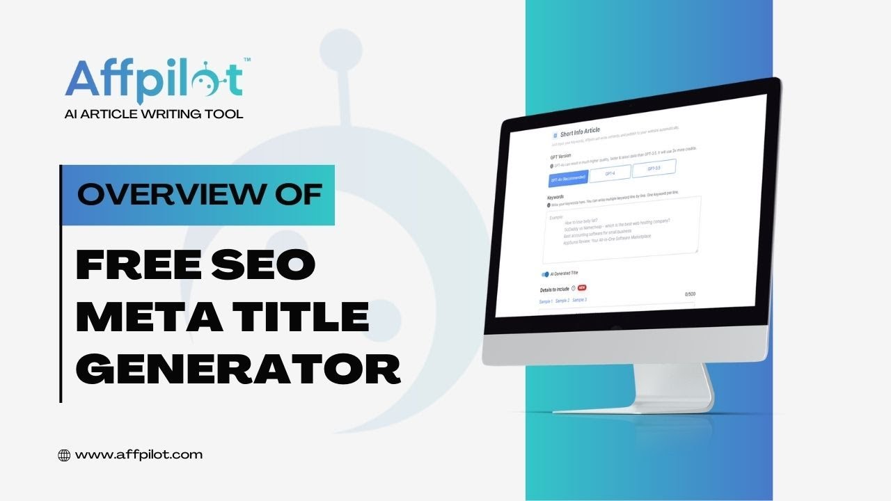 Free SEO Meta Title Generator | Affpilot | AI Article Writing Tool