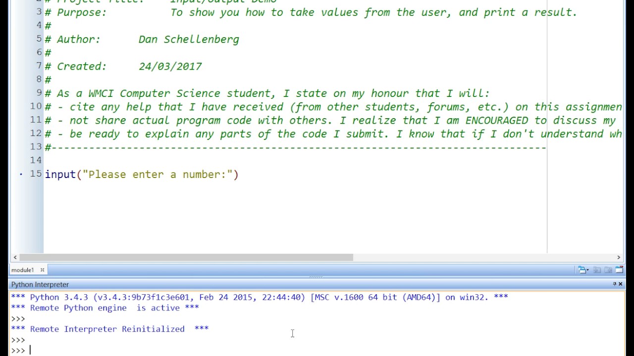 Python Input/Output and Data Types