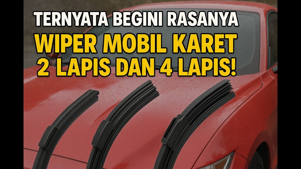Ternyata begini rasanya wiper mobil karet 2 lapis dan 4 lapis!