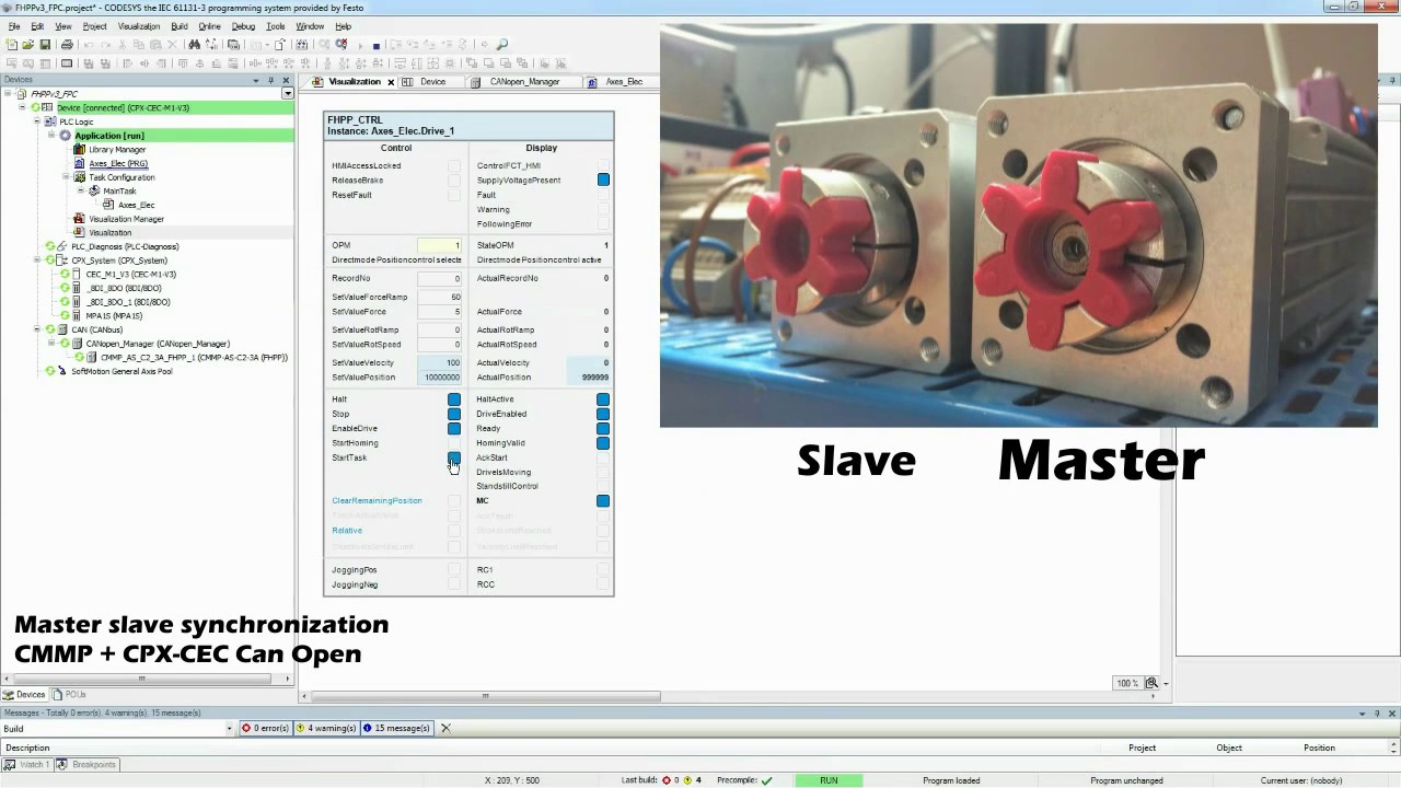 Master Slave Synchronisation - Position & Torque Mode