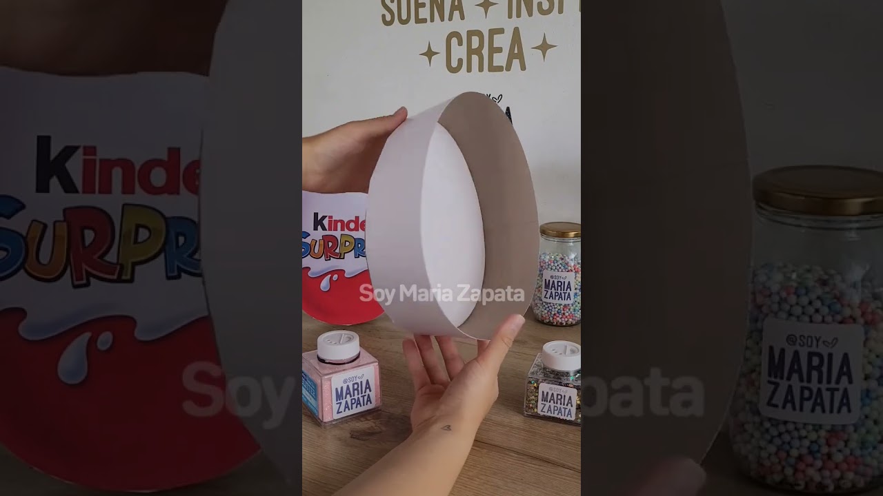 Caja huevo Kinder sorpresa 🤍 con plantillas gratuitas | Soy Maria Zapata #manualidades #diy