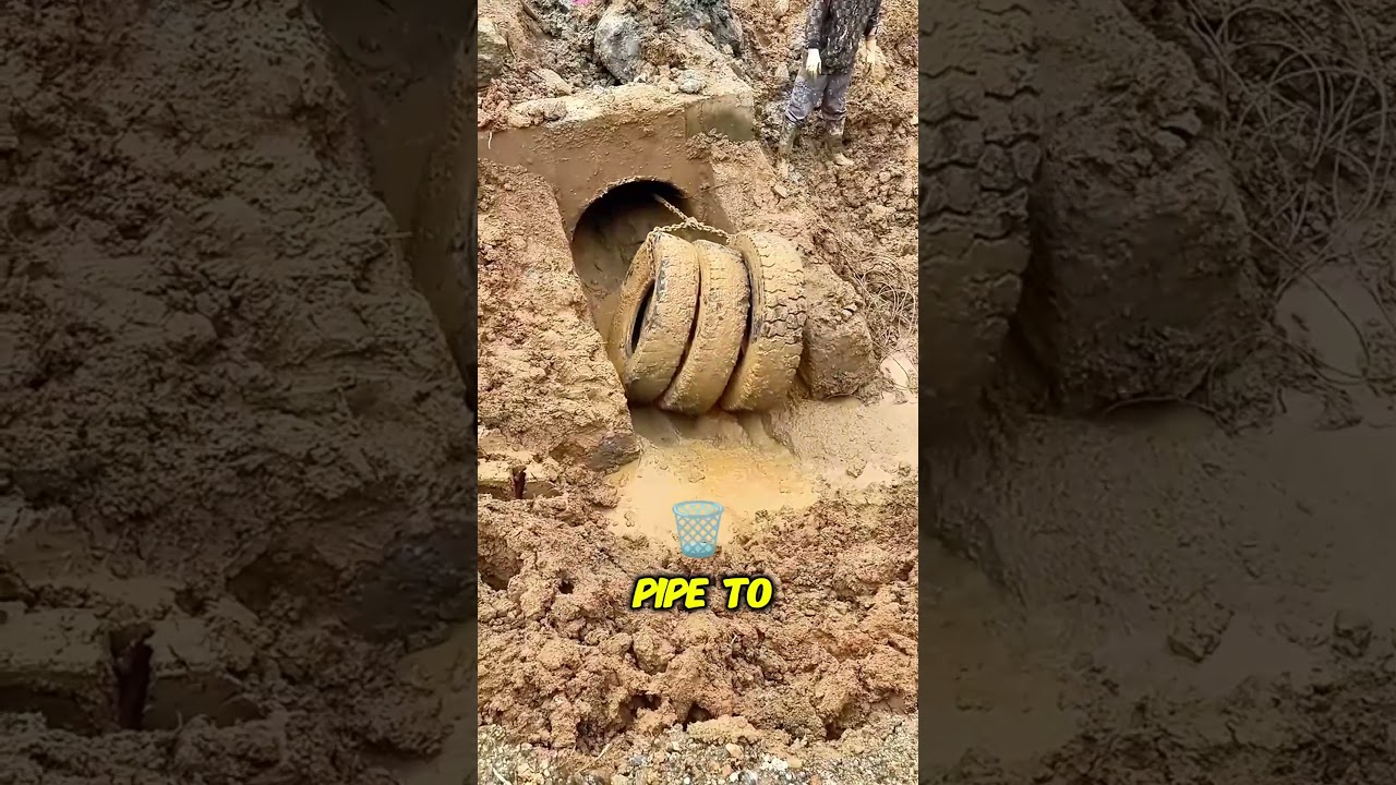 Clogged Drain? Tire Trick Fixes It! 🤯#Shorts
