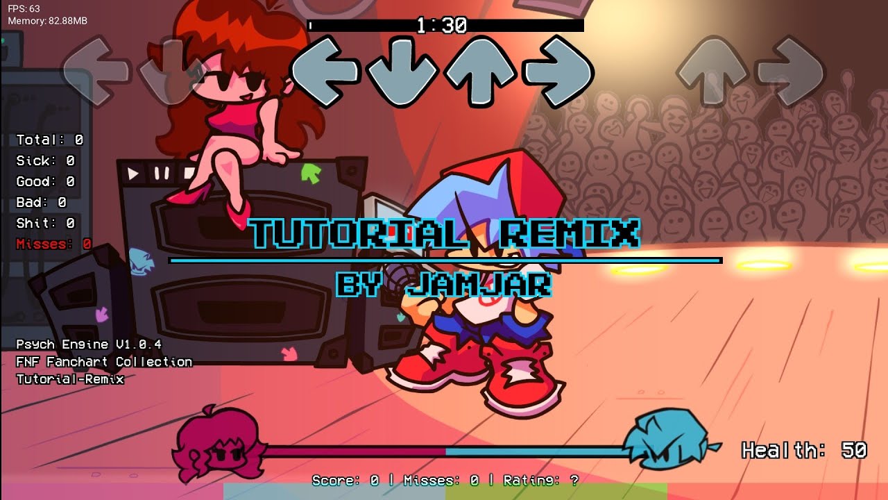FNF Psych Engine | Tutorial JamJar Remix charted