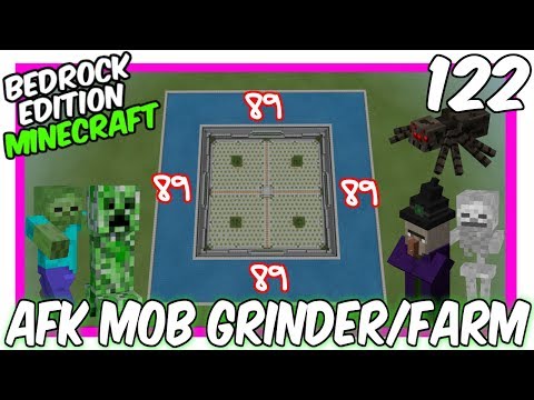 AFK Concept Mob Grinder Farm Bedrock Edition Minecraft Project