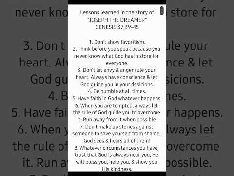 LESSONS LEARNED FROM THE STORY OF JOSEPH THE DREAM IN THE BIBLE #shorts #christian #Jesus
