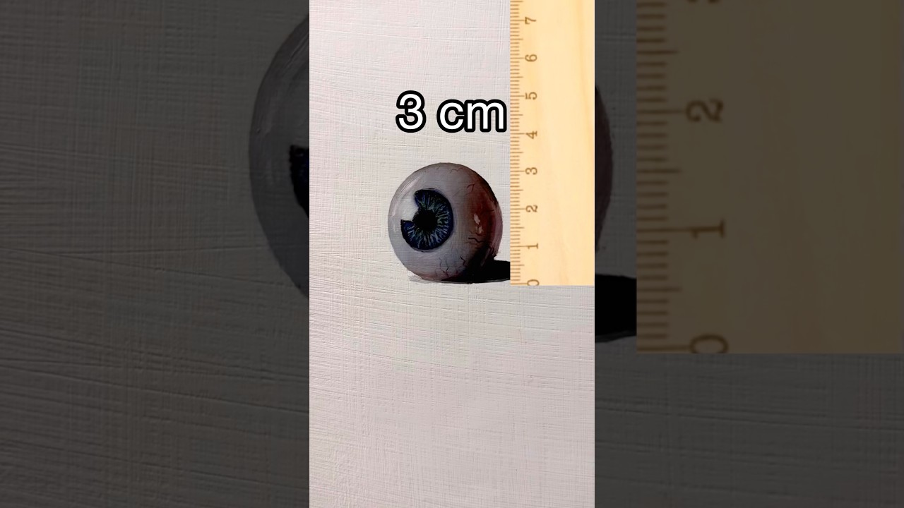 How small can I paint an eyeball? #oilpainting #paintingchallenge #artprocess #artist #fyp