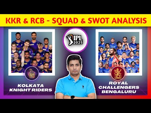 KKR vs RCB IPL 2025 Full Squad Preview & SWOT Analysis, KKR Squad Analysis, RCB Squad Analysis #IPL