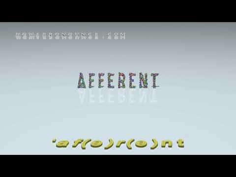 afferent - pronunciation in British English (three voices / accents)