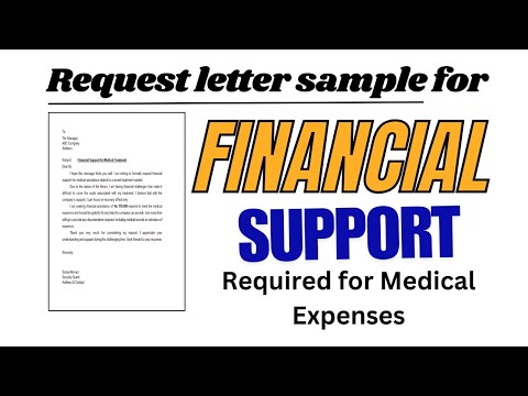 Letter Template for Financial Support of Medical Treatment | Medical assistances letter sample