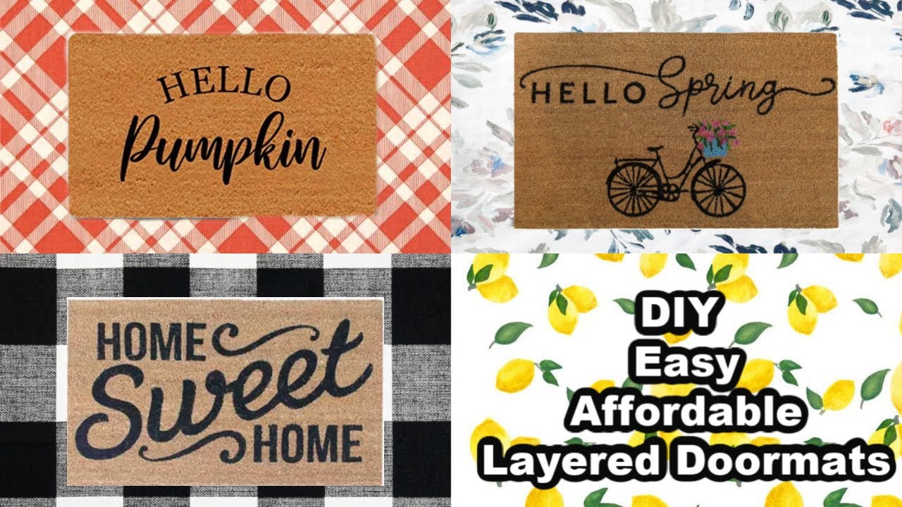 DIY Seasonal Layered Doormat //DIY Layered Doormat //DIY Seasonal Doormat //Interchangeable doormat