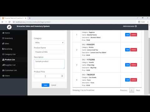 Grocery Store Sales and Inventory System Demo