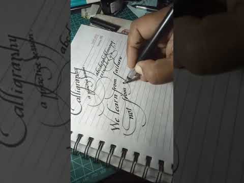 We Learn From Failure Not From Success / Calligraphy Writing