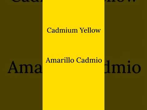 Learn How to Say Cadmium Yellow in Spanish | #shorts #spanish