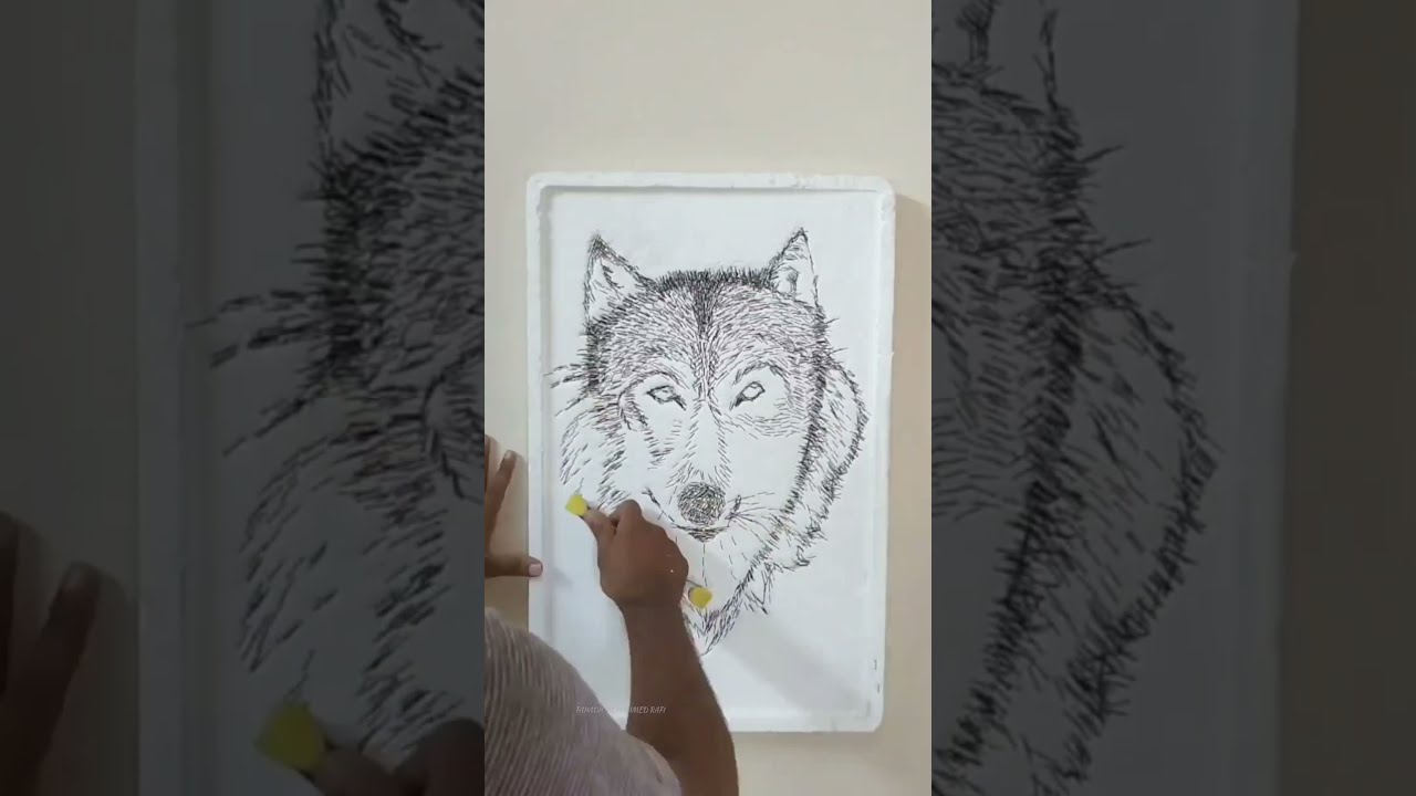 DRAWING WITH STAPLER PINS!!! #shorts #shortvideo
