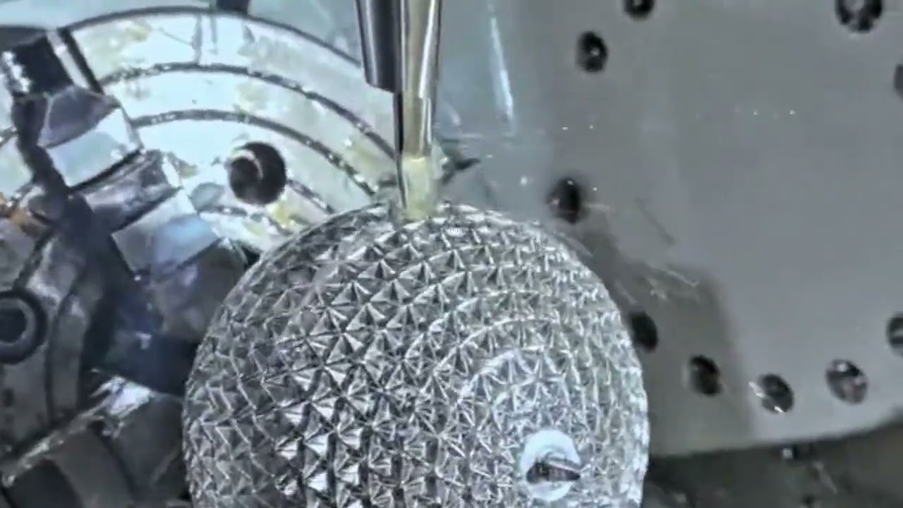 Beautiful intricate metal sphere #sphere #processing #cnc